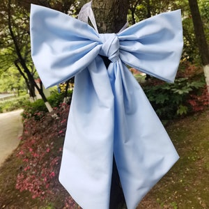 Custom 1pc Baby Blue Bow, Bed Bow, Pew Bow, Nursery Bow, Wedding Bow ...