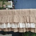 Custom Burlap Ruffled Curtain Rustic Burlap Lace Kitchen Valance Burlap ...