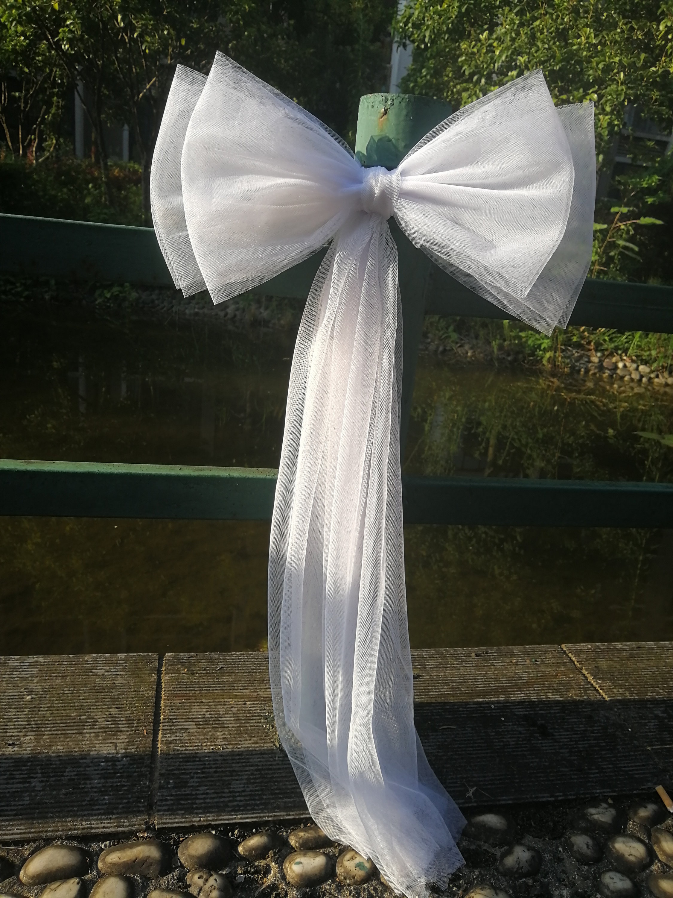 1pc Big Tulle Pew Bows,big Pew Bows, Tulle Bows, Formal Wedding Decor ...