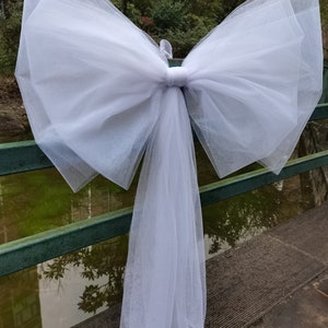 1pc Custom Extra Big Tulle Pew Bows,big Pew Bows, Tulle Bows, Formal ...