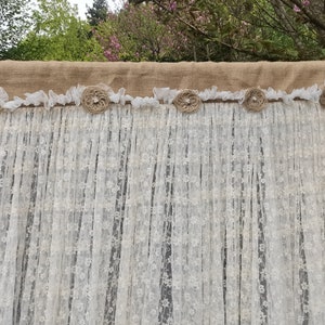 Custom Romantic Full Ivory Lace Door Curtain Bedroom Window Curtain ...