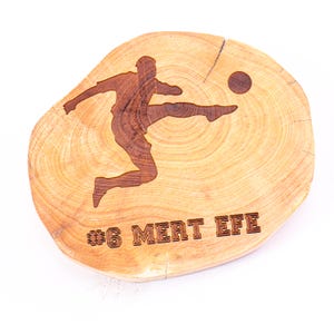 Personalized Rustic Hard Wood Soccer Design Coasters, Ports Coasters ...