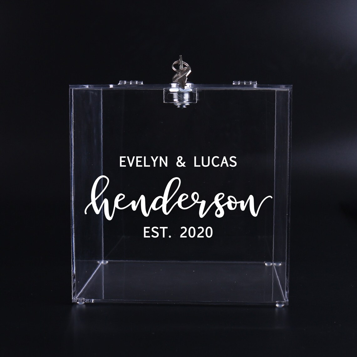 Customized Acrylic Wedding Card Box Monogrammed Gift Box - Etsy