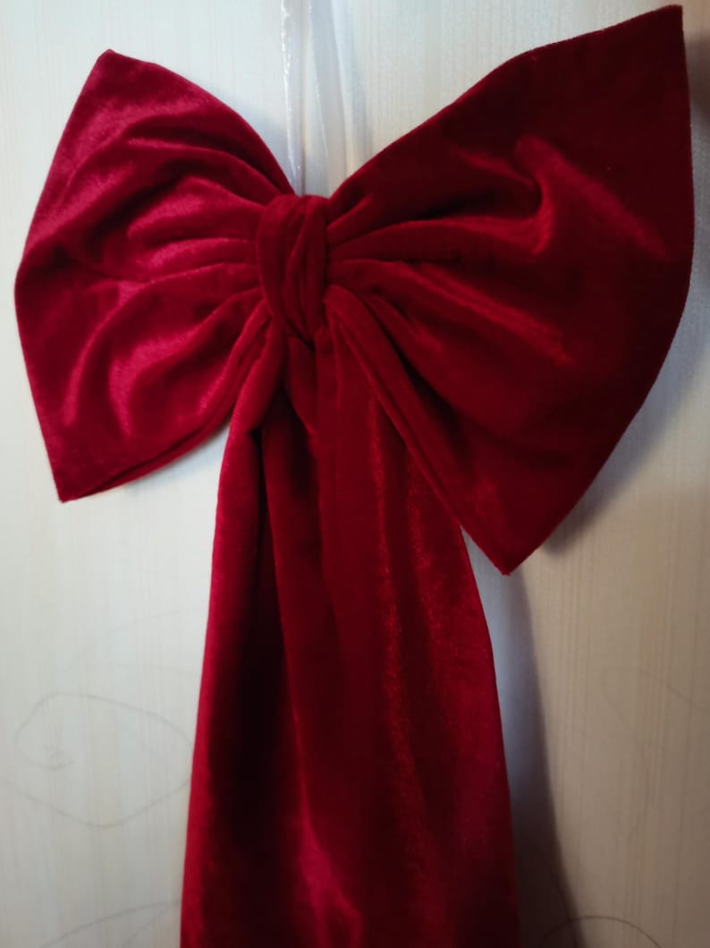 1pc Custom Extra Big Bow,red Velvet Bow, Christmas Tree Topper Bow ...