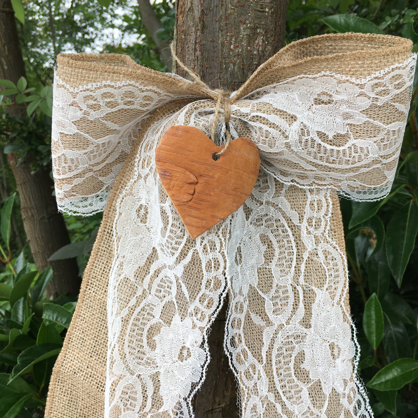 1pc Handmade Rustic Shabby Chic Primitive Burlap Lace Bows Wedding ...