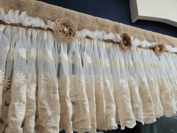 Custom Valance Curtain Rustic Romantic Kitchen Valance Decor - Etsy
