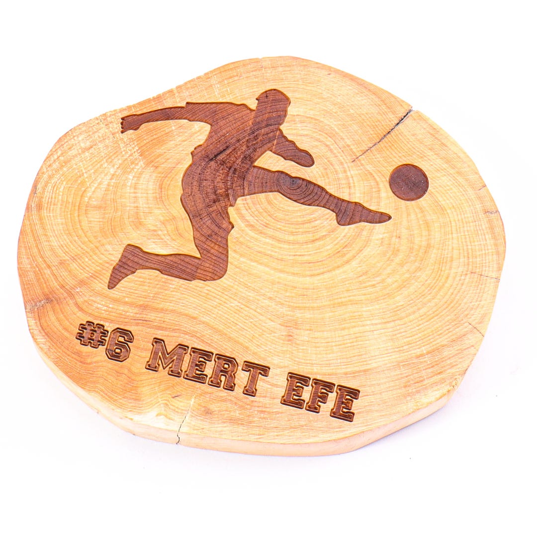 Personalized Rustic Hard Wood Soccer Design Coasters, Ports Coasters ...