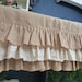 Custom Burlap Ruffled Curtain Rustic Burlap Lace Kitchen Valance Burlap ...