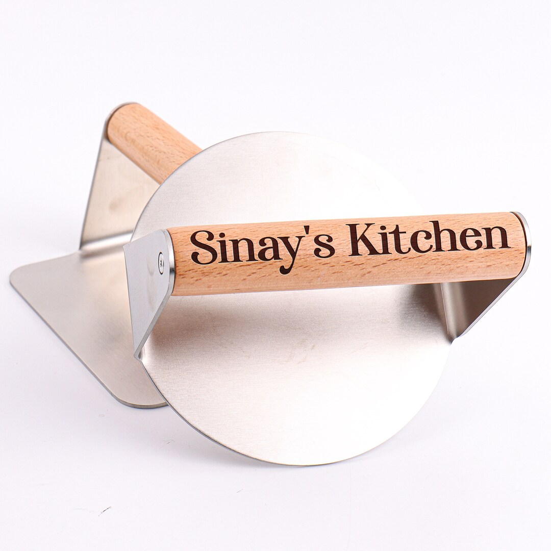 Customized Smash Burger Press Steel Personalized Chef BBQ Weight Grill ...