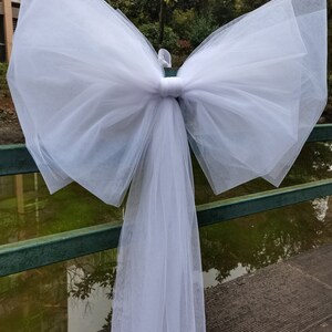 1pc Custom Extra Big Tulle Pew Bows,big Pew Bows, Tulle Bows, Formal ...