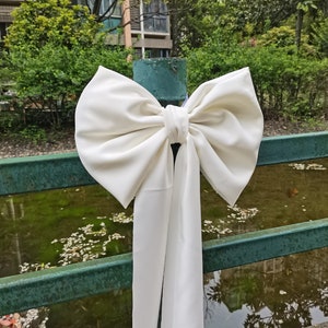 1pc Extra Big Bow, Ivory Bow Wedding Bow, Wall Bow, Door Bow, Formal ...