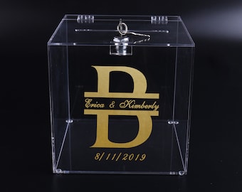 Acrylic Donation Box With Sign Holder Lock and Key - Etsy