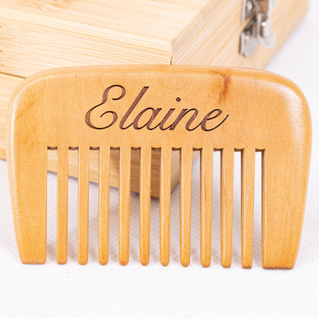 Personalized Wooden Comb for Detangling and Styling Wet or Dry Curly ...