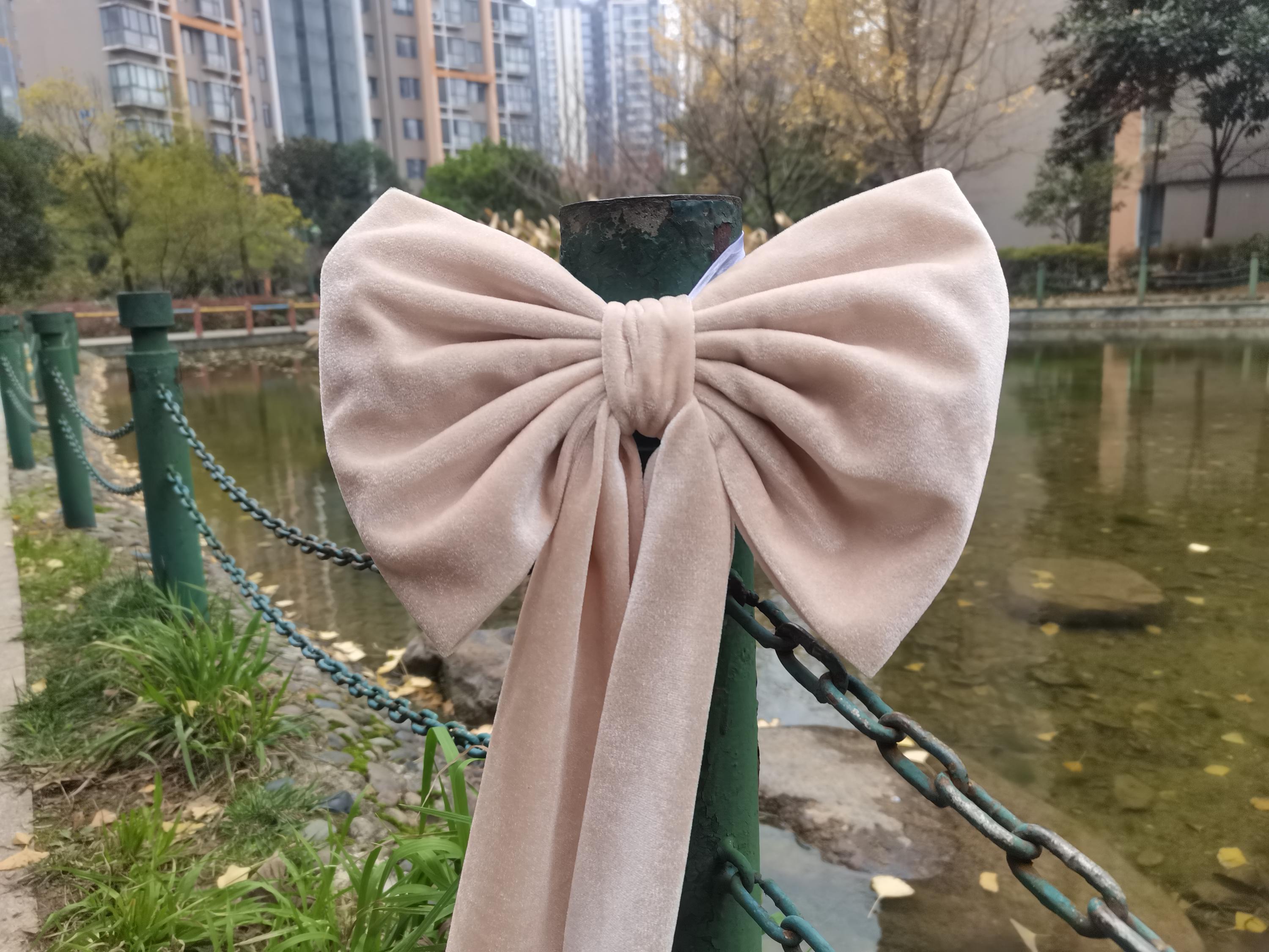 1pc Custom Extra Big Bow, Dark Ivory Velvet Bow, Wedding Bow, Door Bow ...