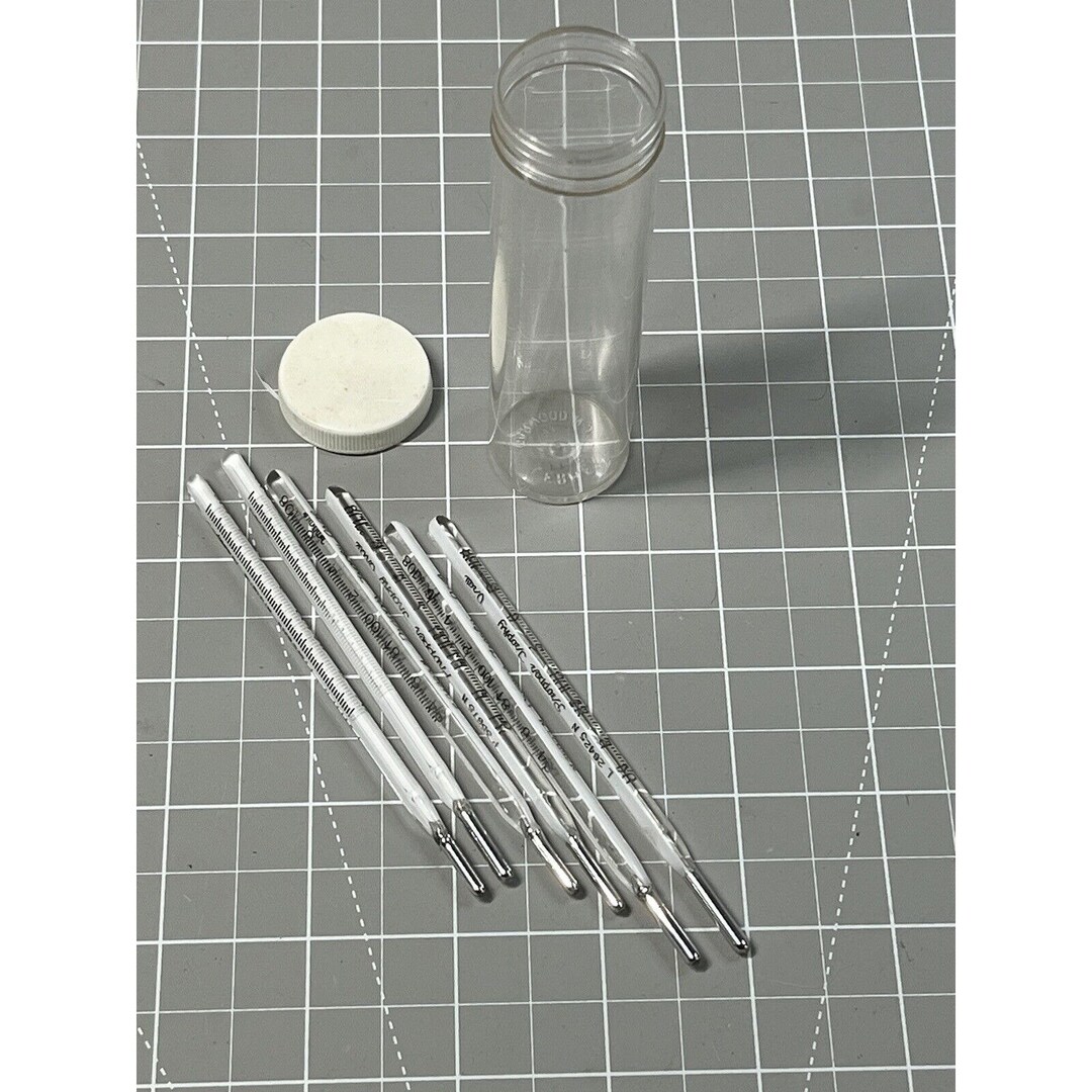 Vintage 6 Lot Proper Trophy Oral Thermometer L 26425 N 4 Triangular WW2 ...