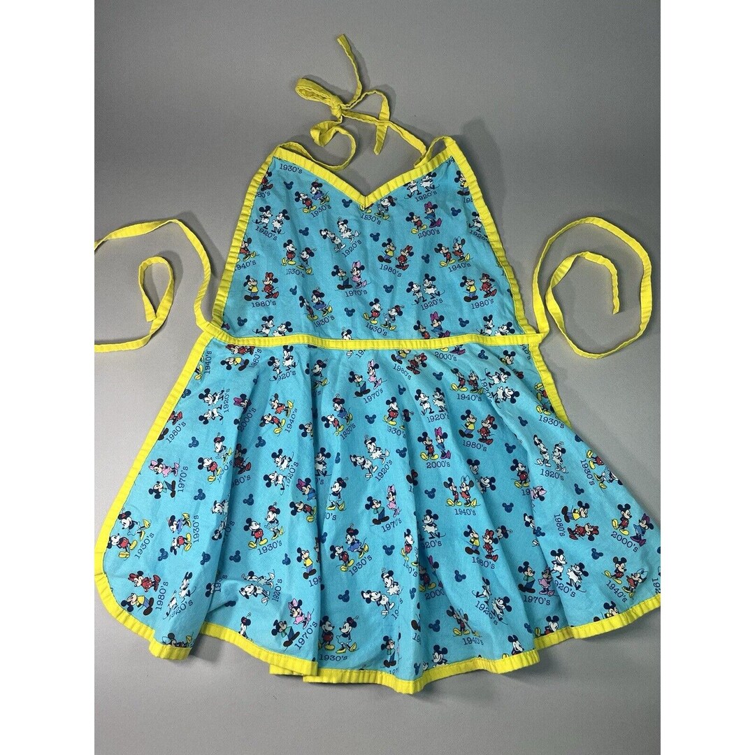Vintage Disney Mickey & Minnie Mouse Kitchen Apron Steamboat Willie - Etsy