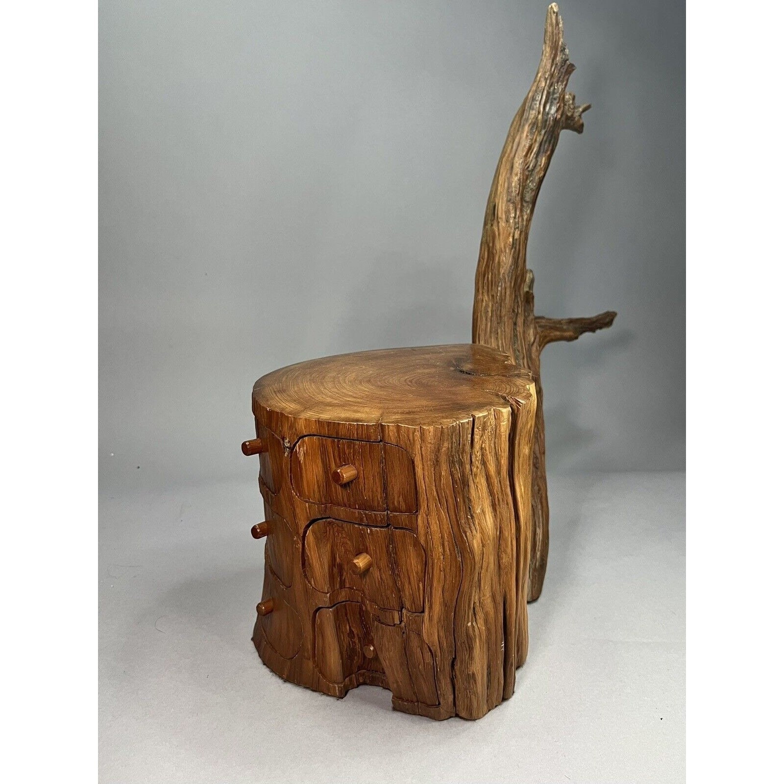 Rustic Log Chest Drawers Handmade Jewelry Trinket Box Hunting Lodge ...