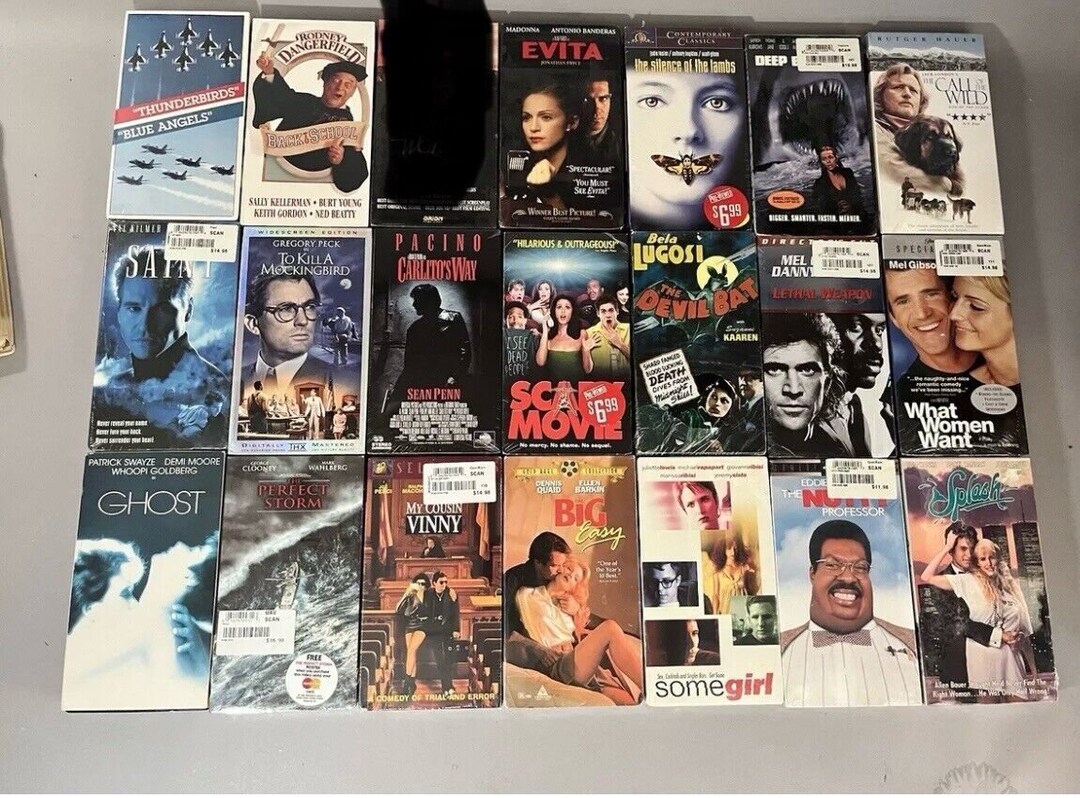 Vintage Lot of 20 VHS Movies Sealed Various Titles - Etsy