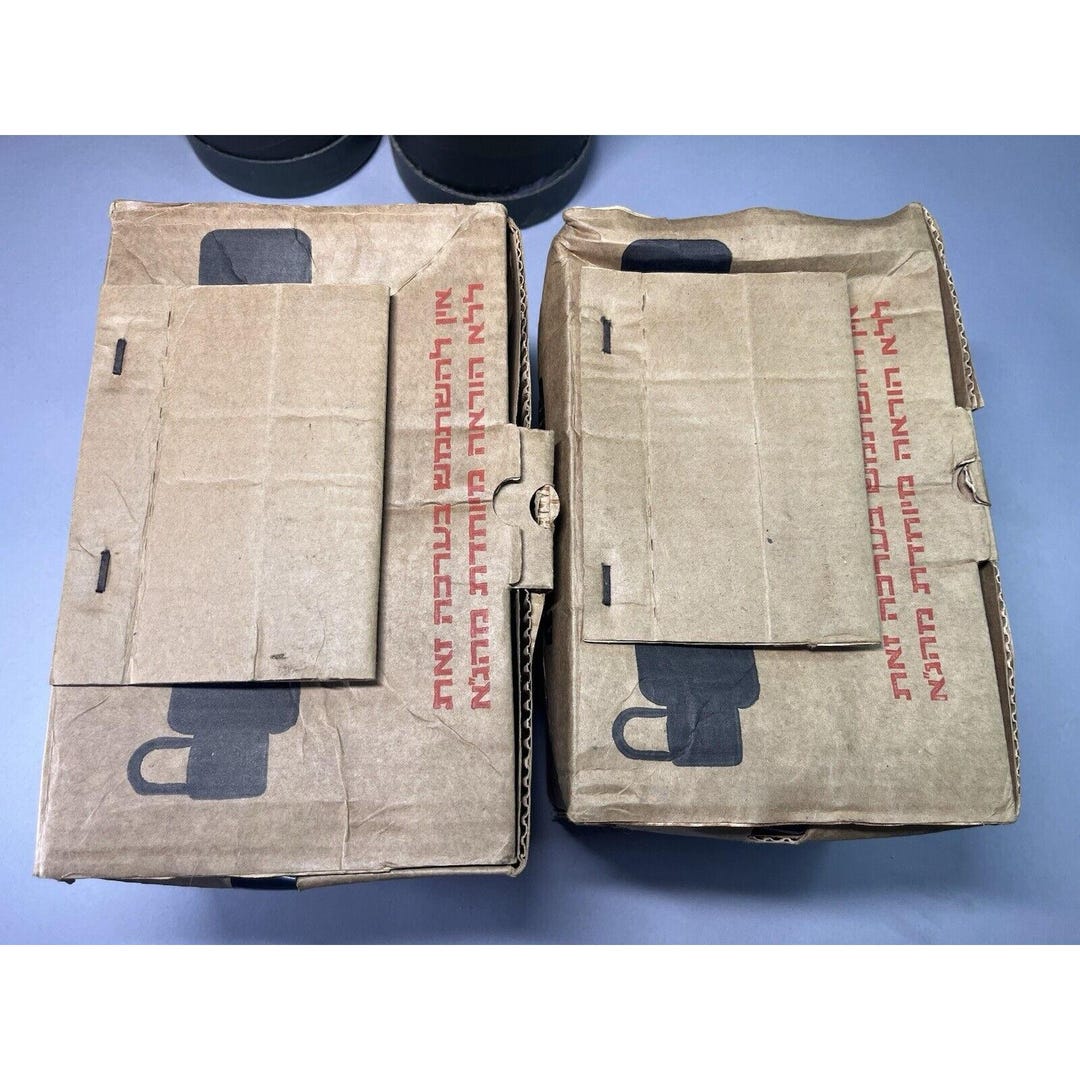 Israeli Model 4 Gas Mask W/ 8 German FE55 40mm Filters Surplus NOS ...