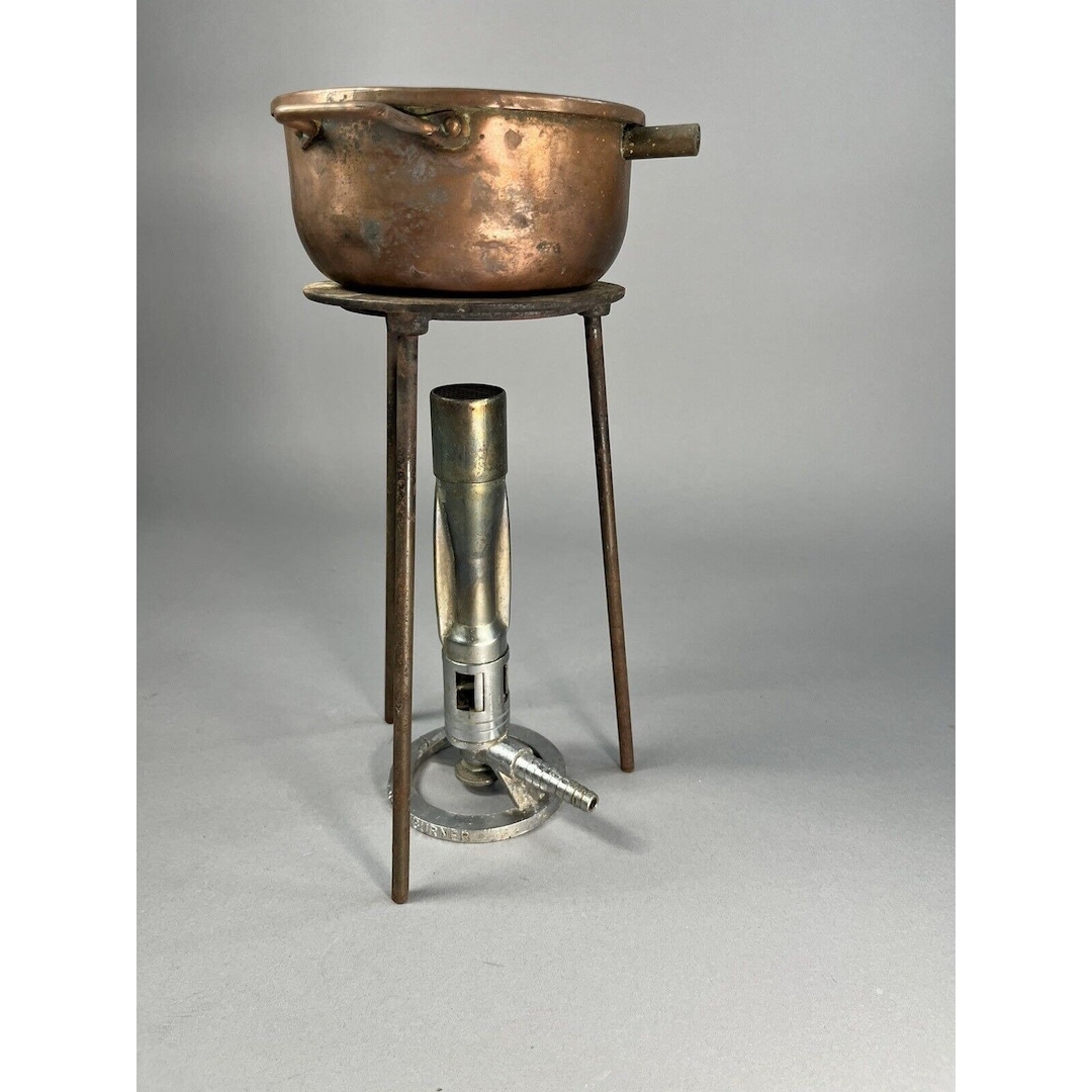 Vintage Laboratory Copper Water Bath Boiler & Stand With Fisher Lab ...