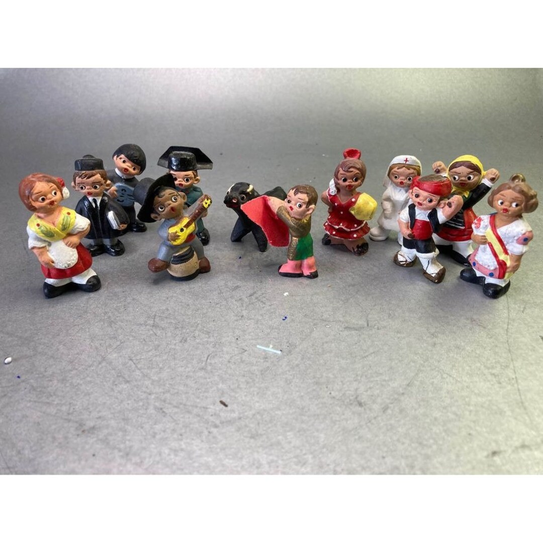 12 Vintage 2 Spanish Clay-terra Cotta Figure Mud People - Etsy