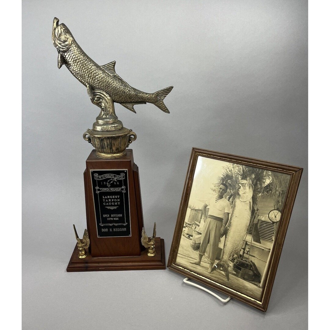Vintage 1966 Fishing Trophy St. Petersburg Jaycee Largest - Etsy