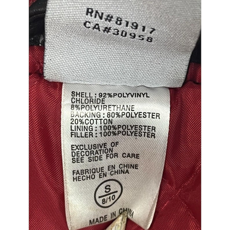 Vintage Air Jordan 23 Faux Leather Varsity Bomber Jacket Youth 8/10 ...