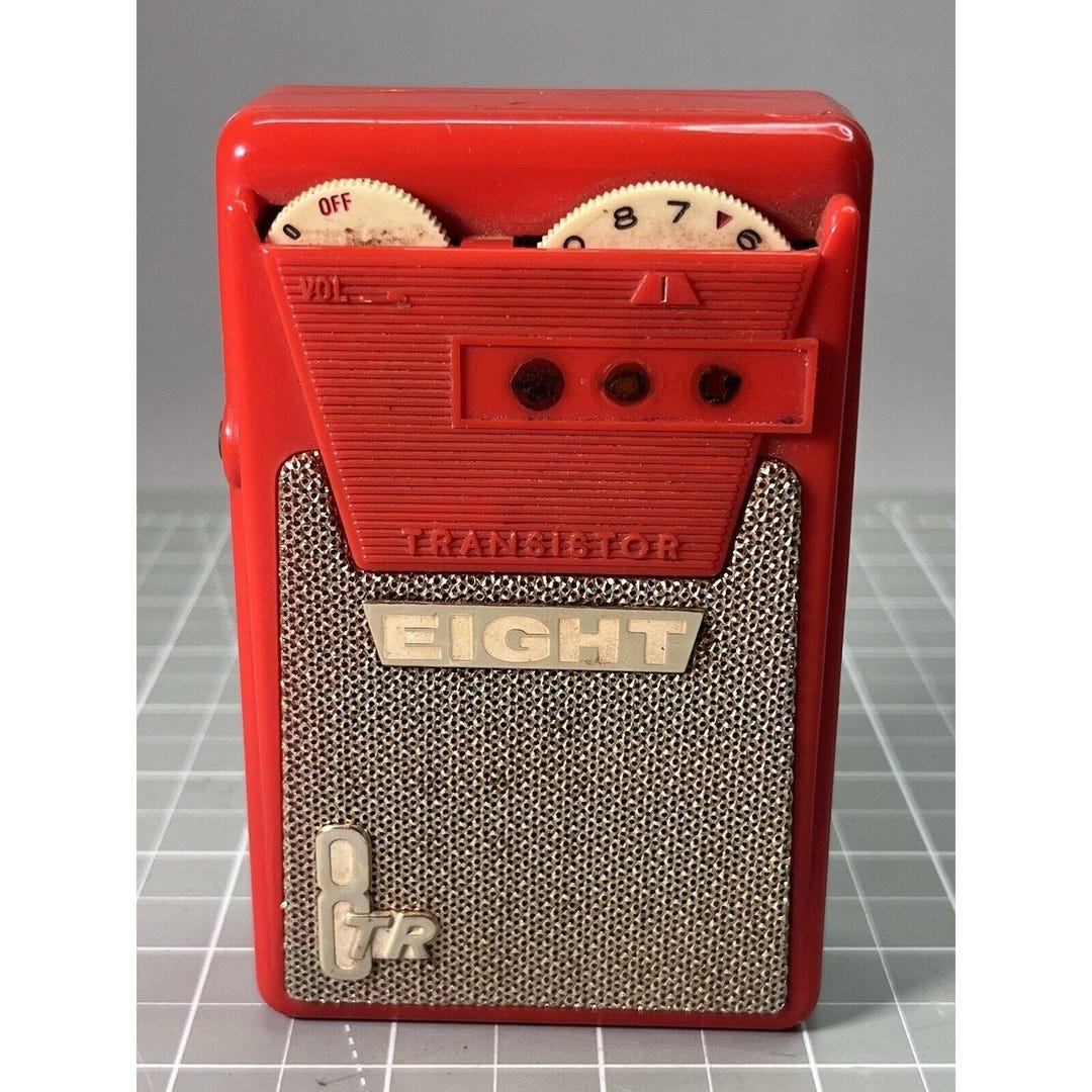 Vintage Transistor Radio 8TR in Red Made in Japan, Works - Etsy