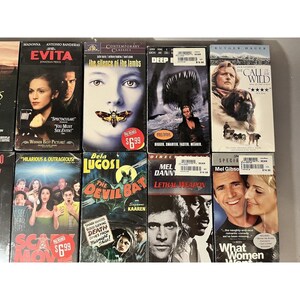 Vintage Lot of 20 VHS Movies Sealed Various Titles - Etsy