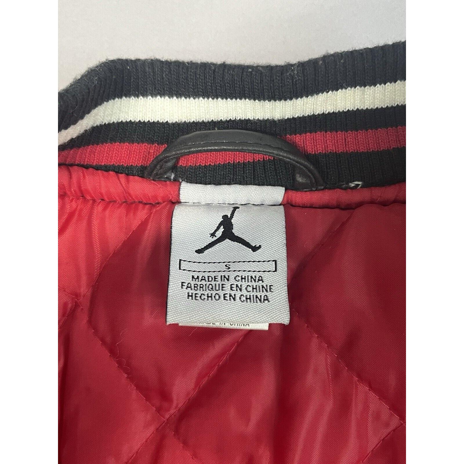 Vintage Air Jordan 23 Faux Leather Varsity Bomber Jacket Youth 8/10 ...