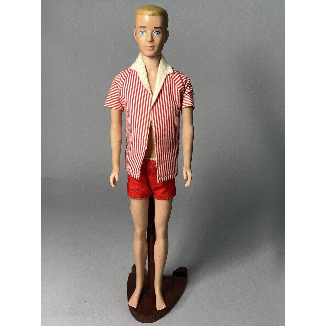 Vintage Mattel Barbie Ken Doll Original 1960s Painted Hair Japan Blonde ...