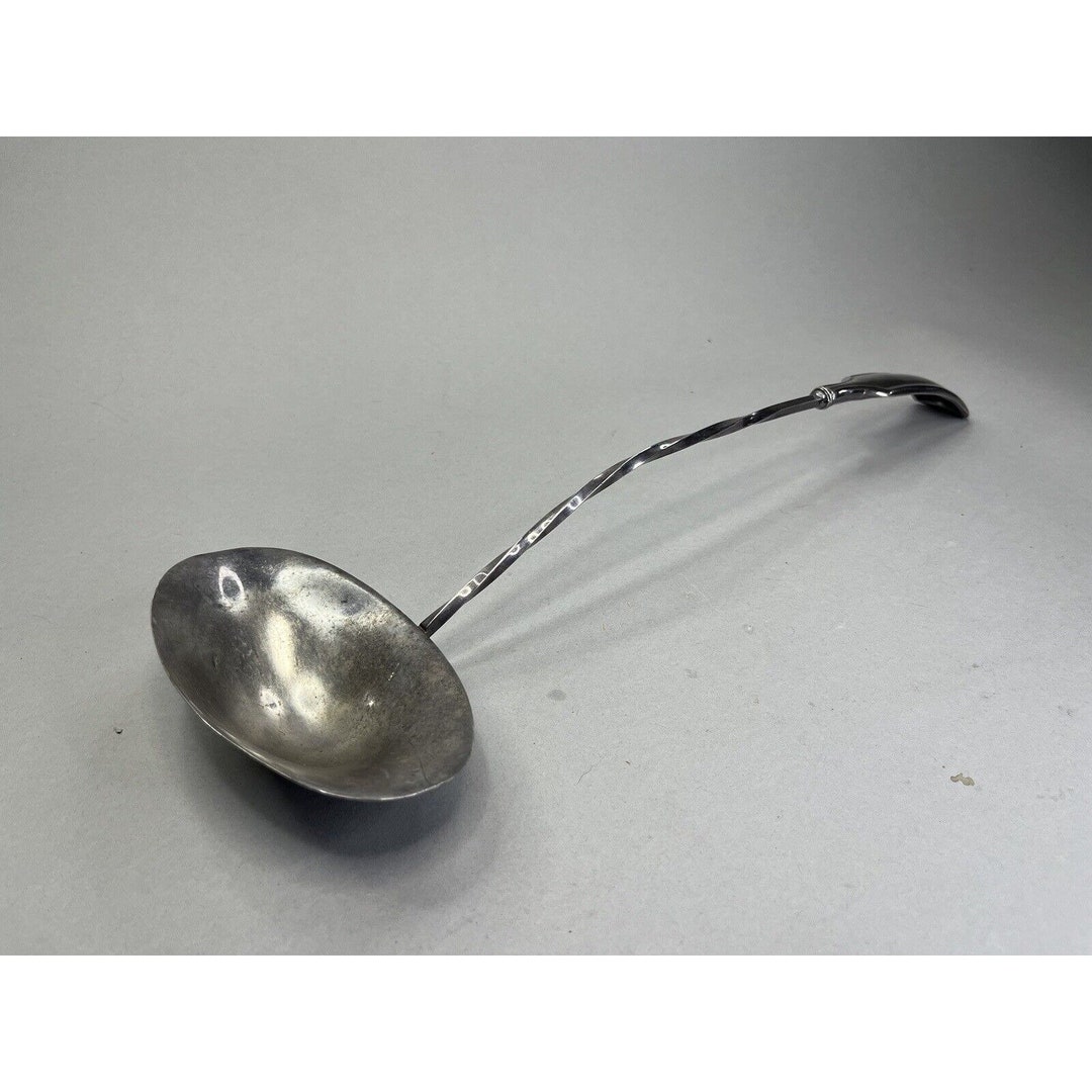 Vintage Punch / Soup Double Ladle Serving Spoon Silver Plate Twisted ...