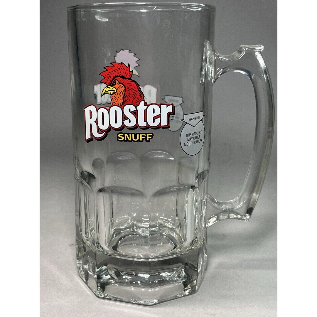 Rooster Snuff 8" Large Heavy Libbey Beer Glass Vintage Octoberfest ...