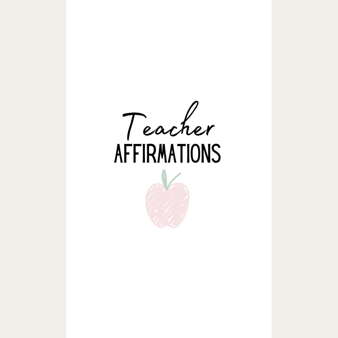 Teacher Affirmation Cards Printable - Etsy