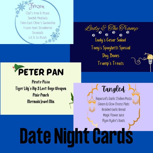Movie Themed Night Cards Printable - Etsy