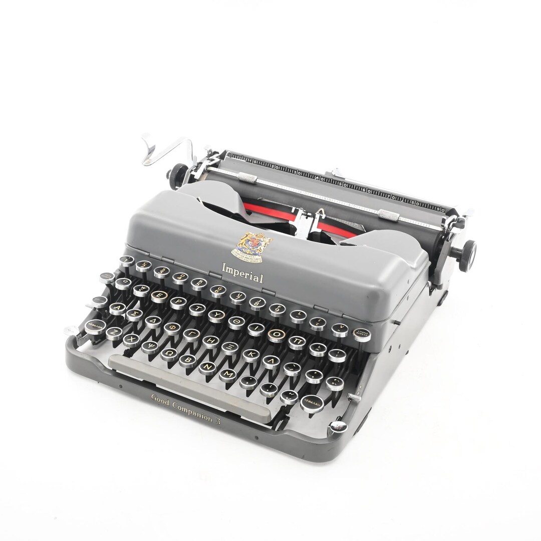 Rare Greek Keyboard Imperial Good Companion Model 3 Typewriter Serviced ...