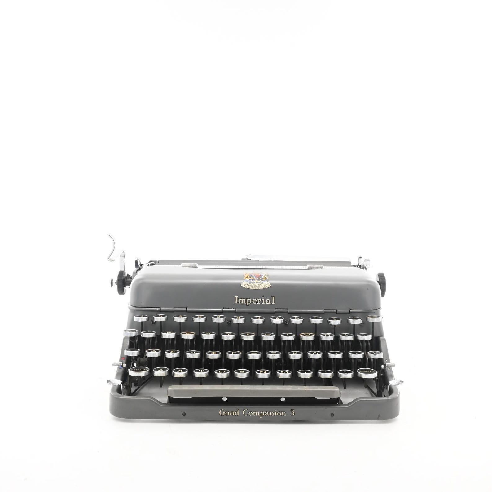 Rare Greek Keyboard Imperial Good Companion Model 3 Typewriter Serviced ...