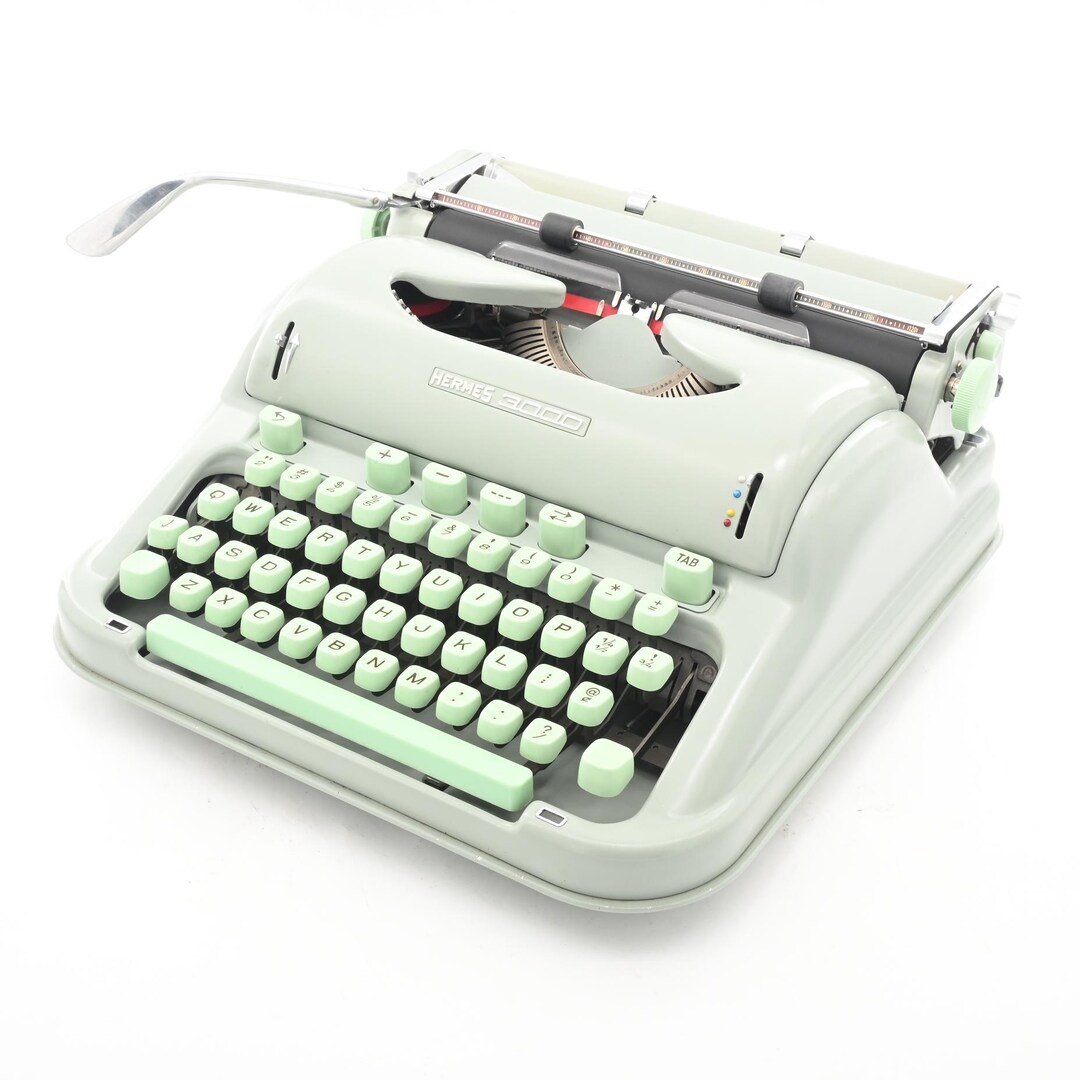 QWERTY Hermes 3000 Typewriter New Platen & Cubic or Senatorial Typeface ...