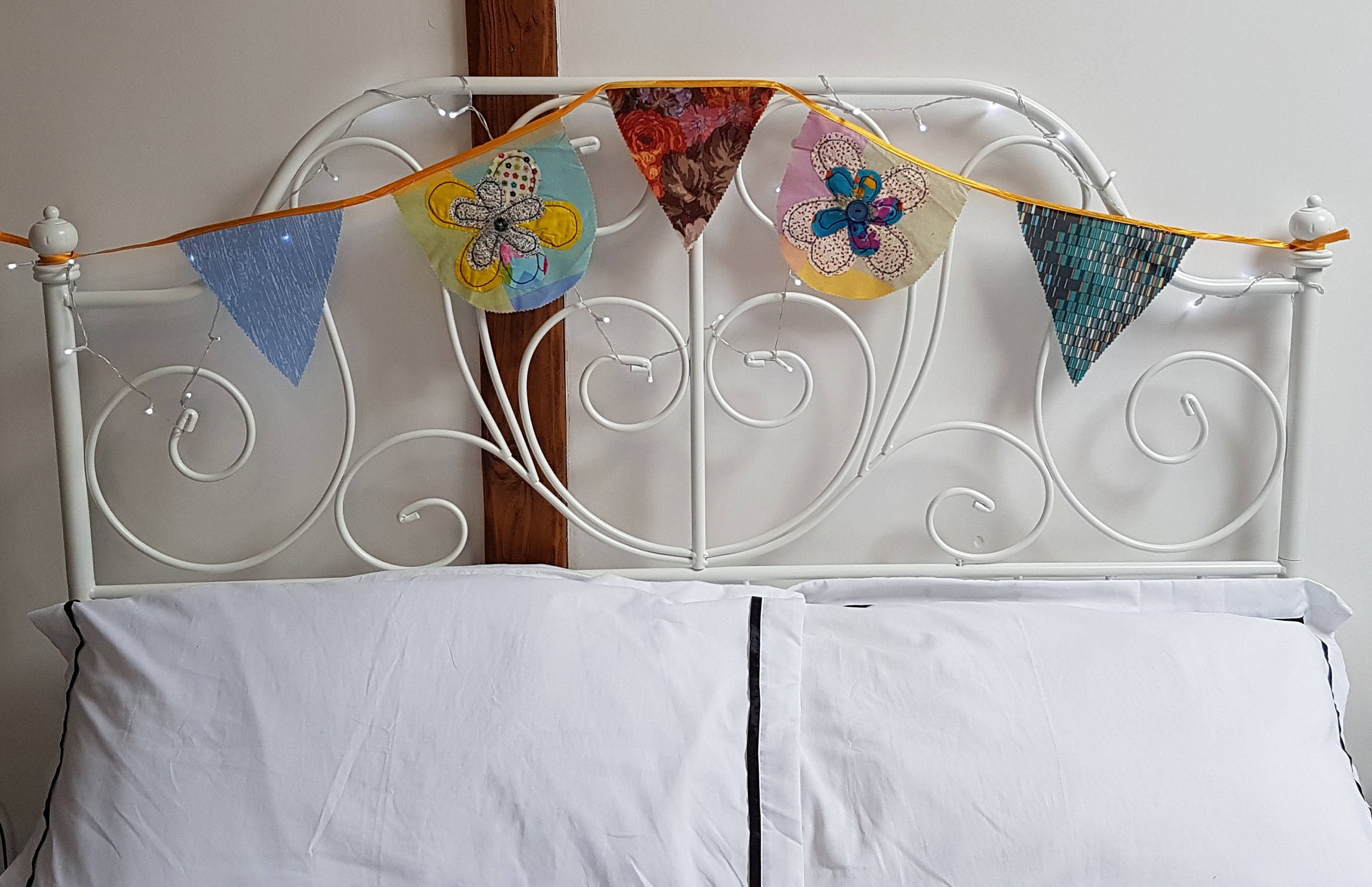 Flower Bunting Handmade Bunting Up-cycled Multicoloured - Etsy UK