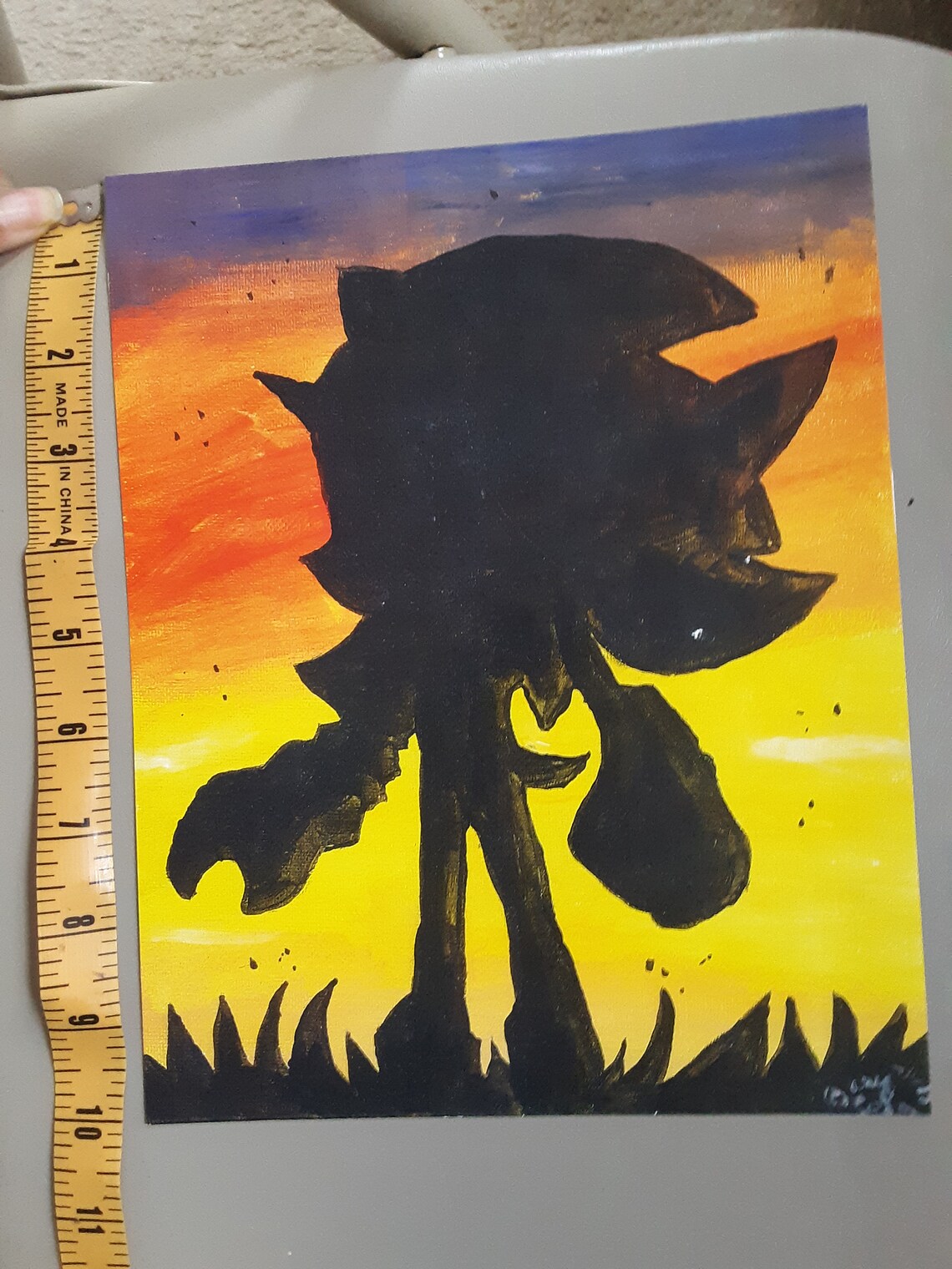 Shadow the Hedgehog Art Print, Sonic the Hedgehog Art ,sunset ...