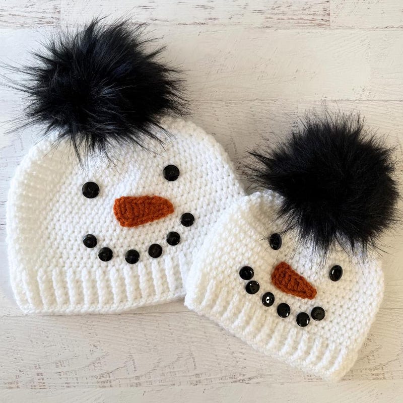 Snowman Winter Hats - Etsy