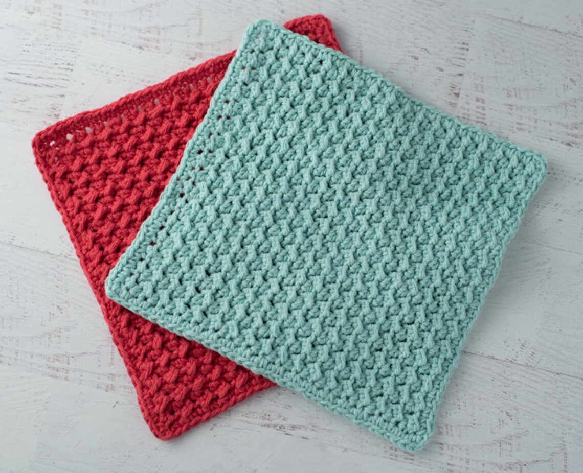 Crochet Washcloth Pattern, Easy & Quick Dishcloth to Crochet! Pattern ...