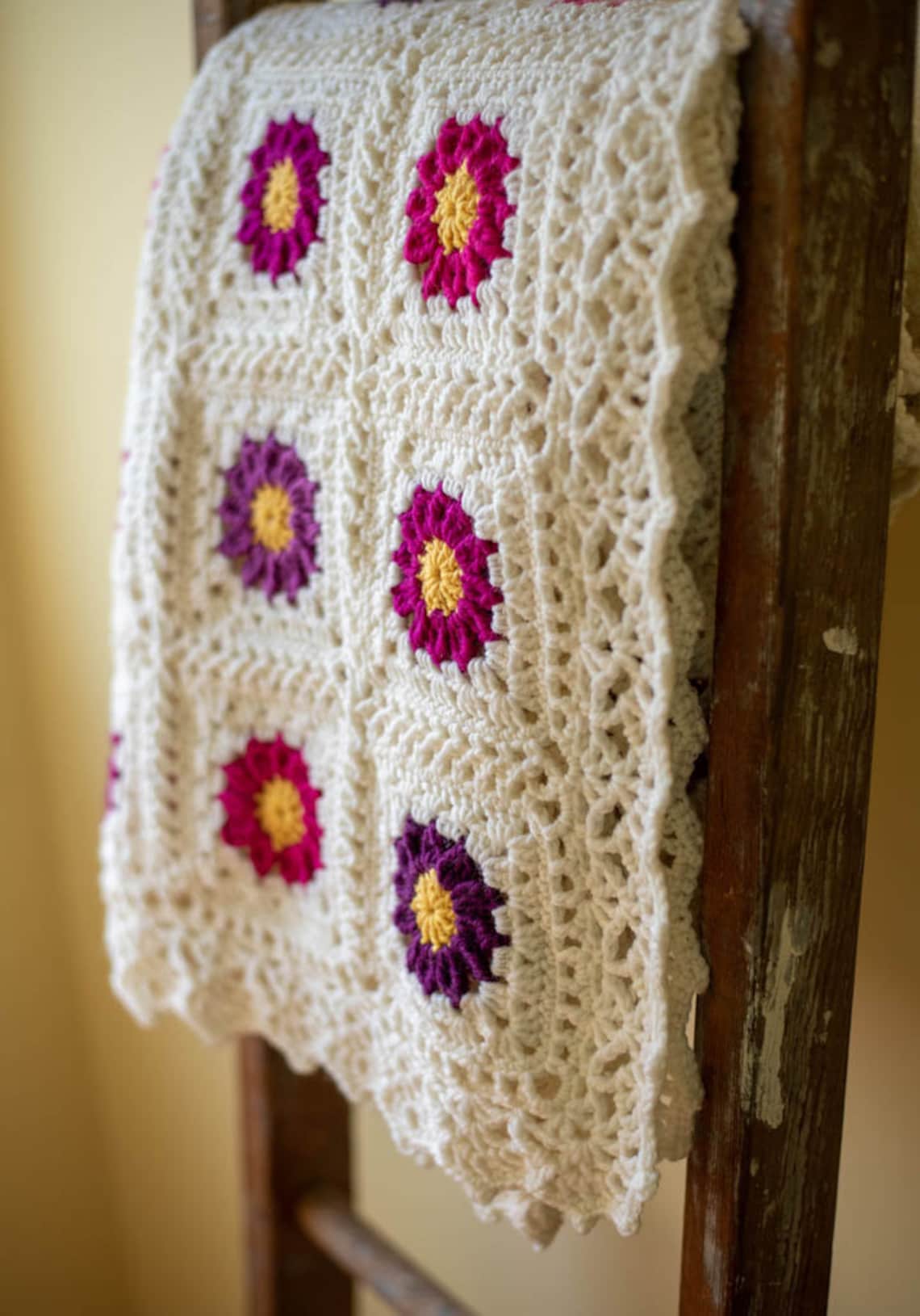 My Mothers Garden Crochet Flower Afghan PATTERN Crochet | Etsy