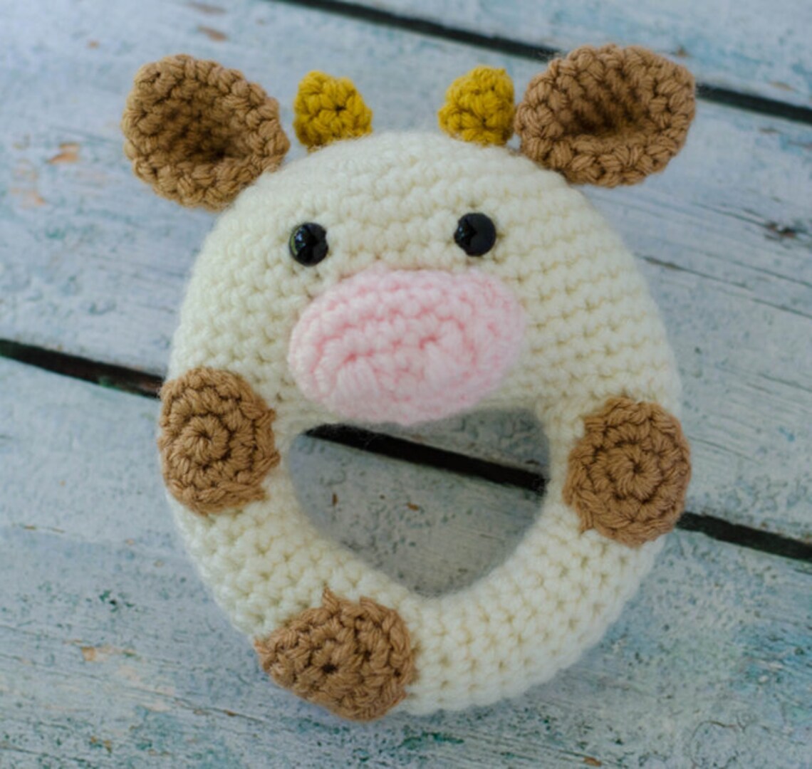 Crochet Pattern Rattle Cow Pdf Pattern Crochet Rattle - Etsy
