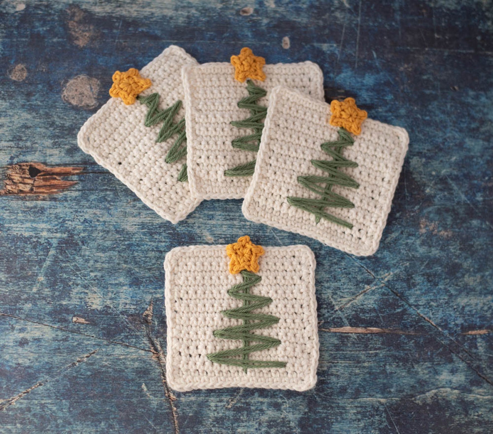 Crochet Christmas Tree Coaster Pattern, Crochet Pattern PDF Download - Etsy