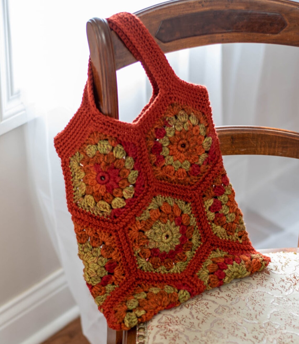 Hexagon Crochet Tote Bag Pattern Hexagon Granny Crochet - Etsy Canada