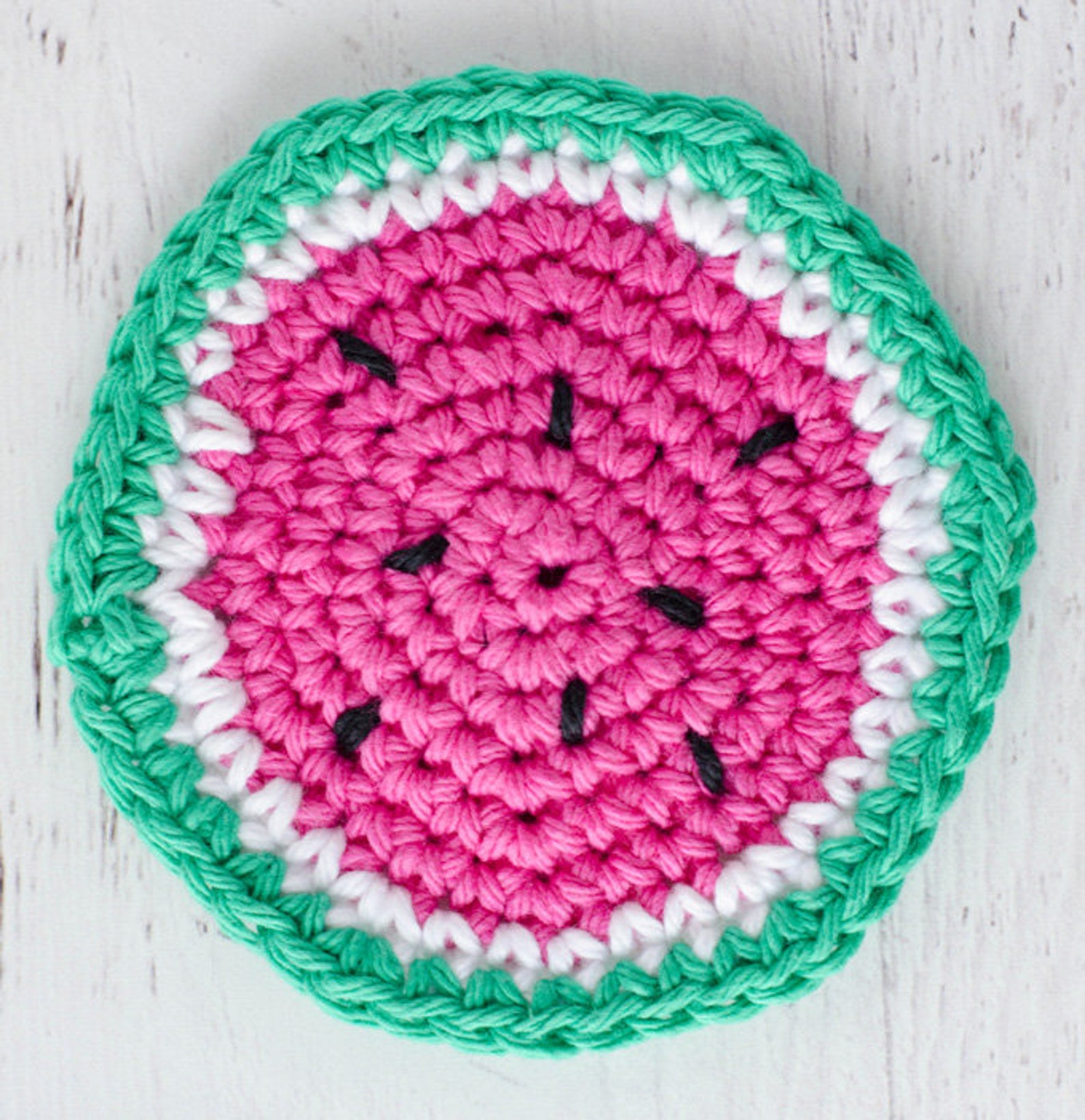 Crochet Watermelon Coasters Pattern Crochet Coasters Pattern | Etsy