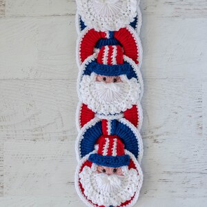 Uncle Sam Crochet Wallhanging Pattern, Patriotic CROCHET PATTERN ...
