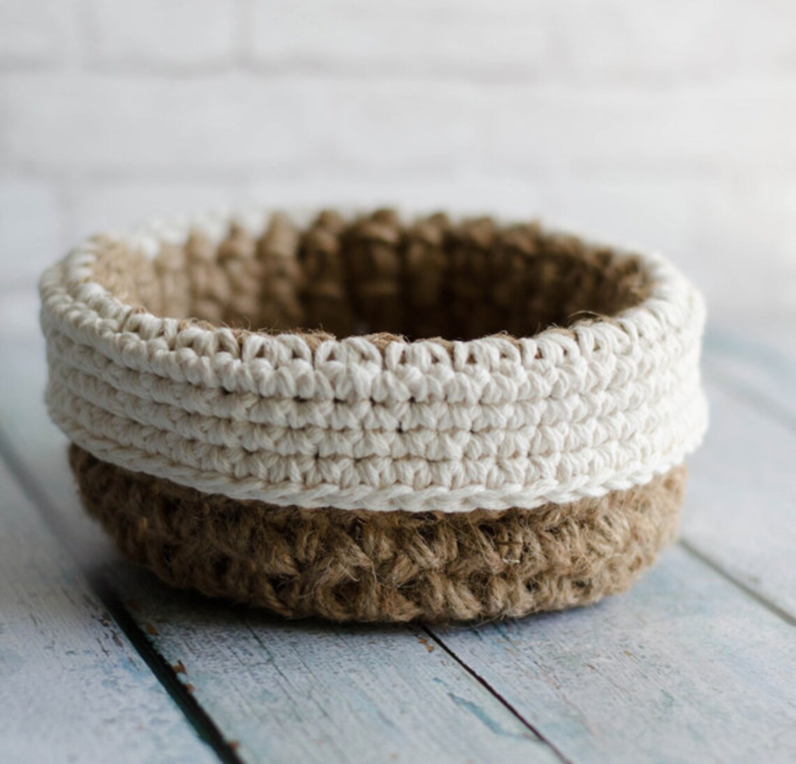 Crochet Jute Basket Pattern Round Jute Basket Pattern - Etsy