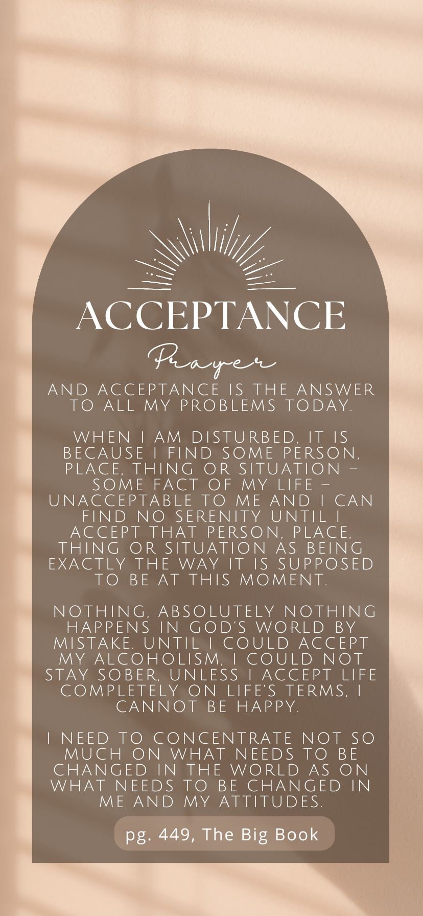 AA Acceptance Prayer Screensaver - Etsy
